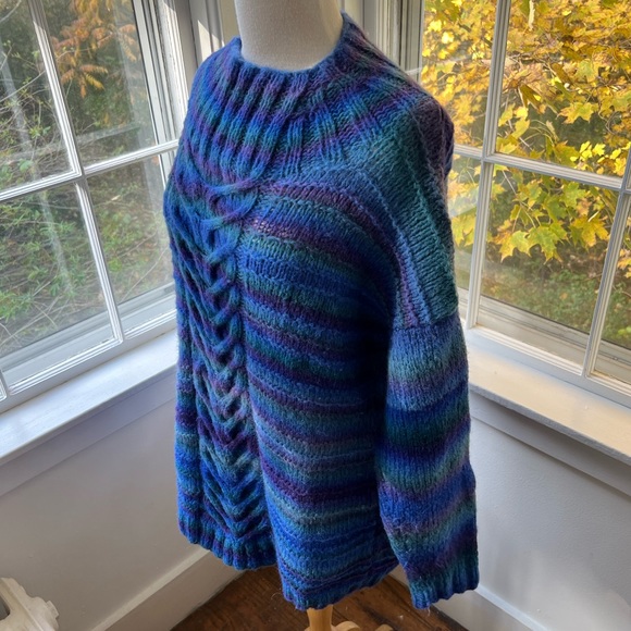 Hand Crafted | Sweaters | Handknit Soft Cozy Cabled Funnel Neck | Poshmark